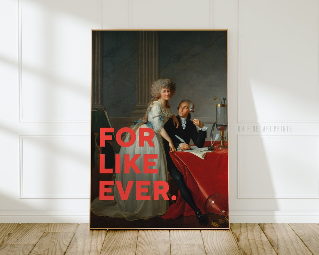 For Like Ever Print, Couple Gift, Valentines Day Gift, Printable Wall ...