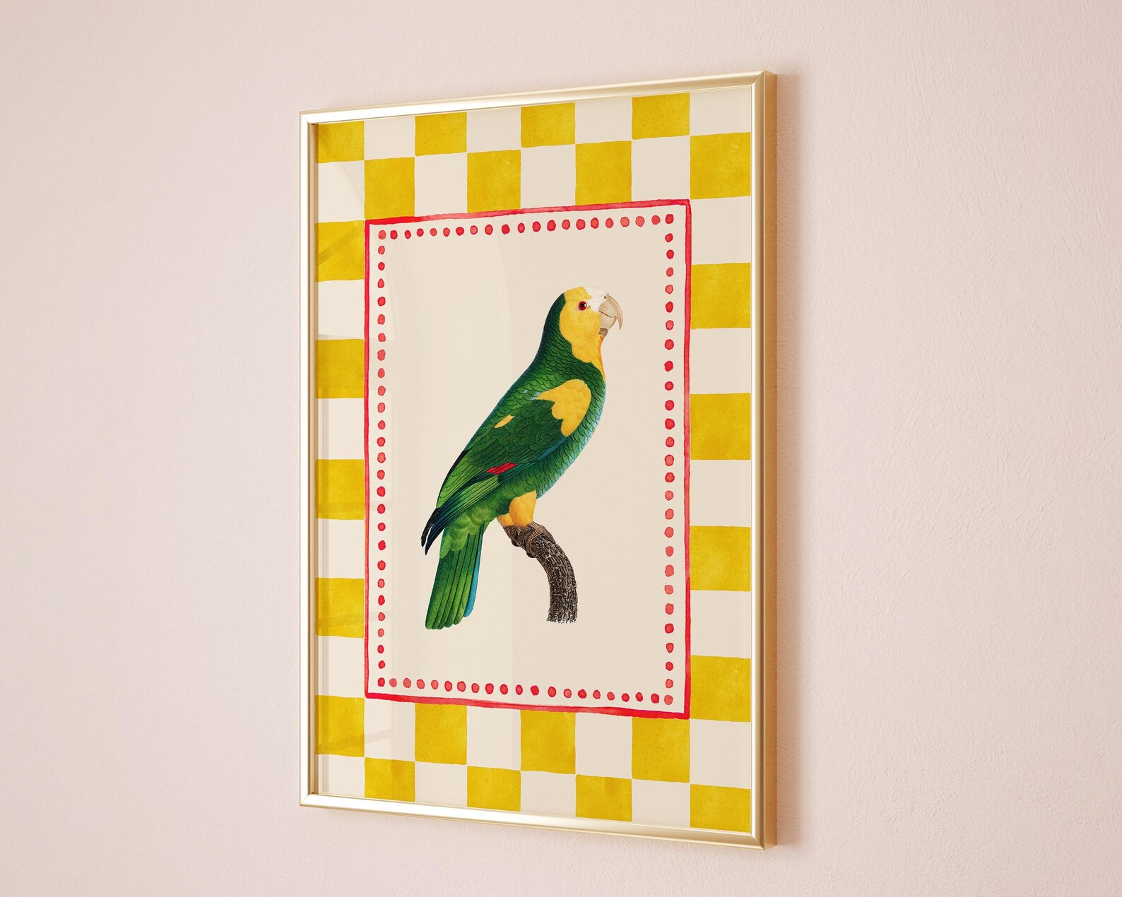 Colorful Printable Parrot Art Print, Maximalist Dopamine Decor, Funky ...