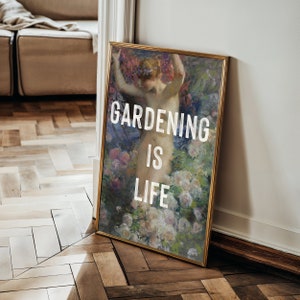 Gardening is Life PRINTABLE Art, Gardening Gift for Women, Quote Print ...