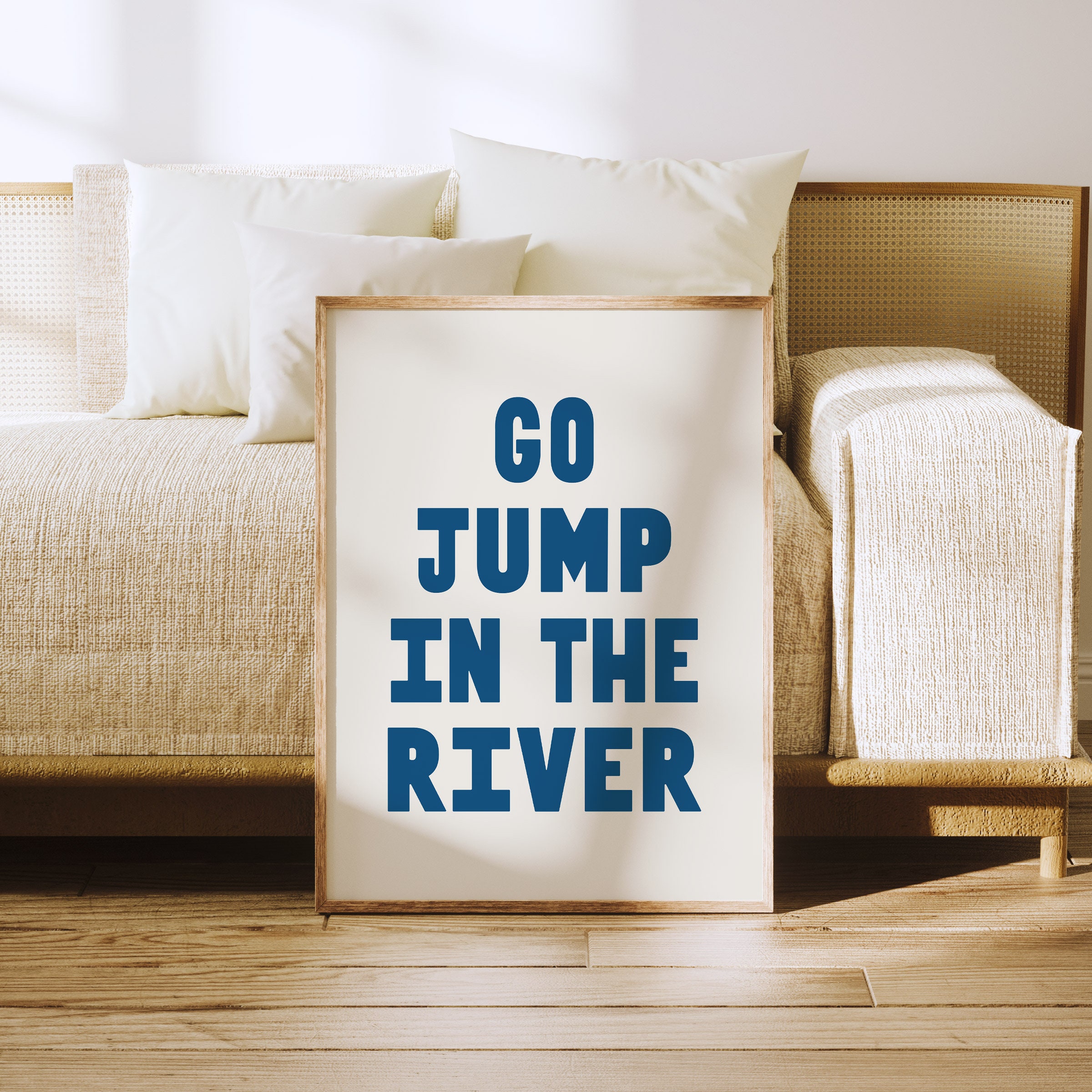 Go Jump in the River Poster, Cottage Decor, PRINTABLE Wall Art, Cabin ...