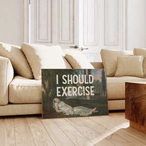 Funny Motivational Quotes, Printable Fitness Poster, Self Care Wall Art ...