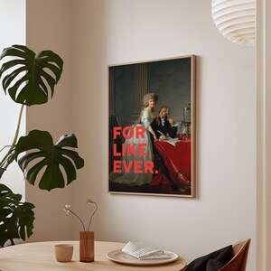 For Like Ever Print, Couple Gift, Valentines Day Gift, Printable Wall ...