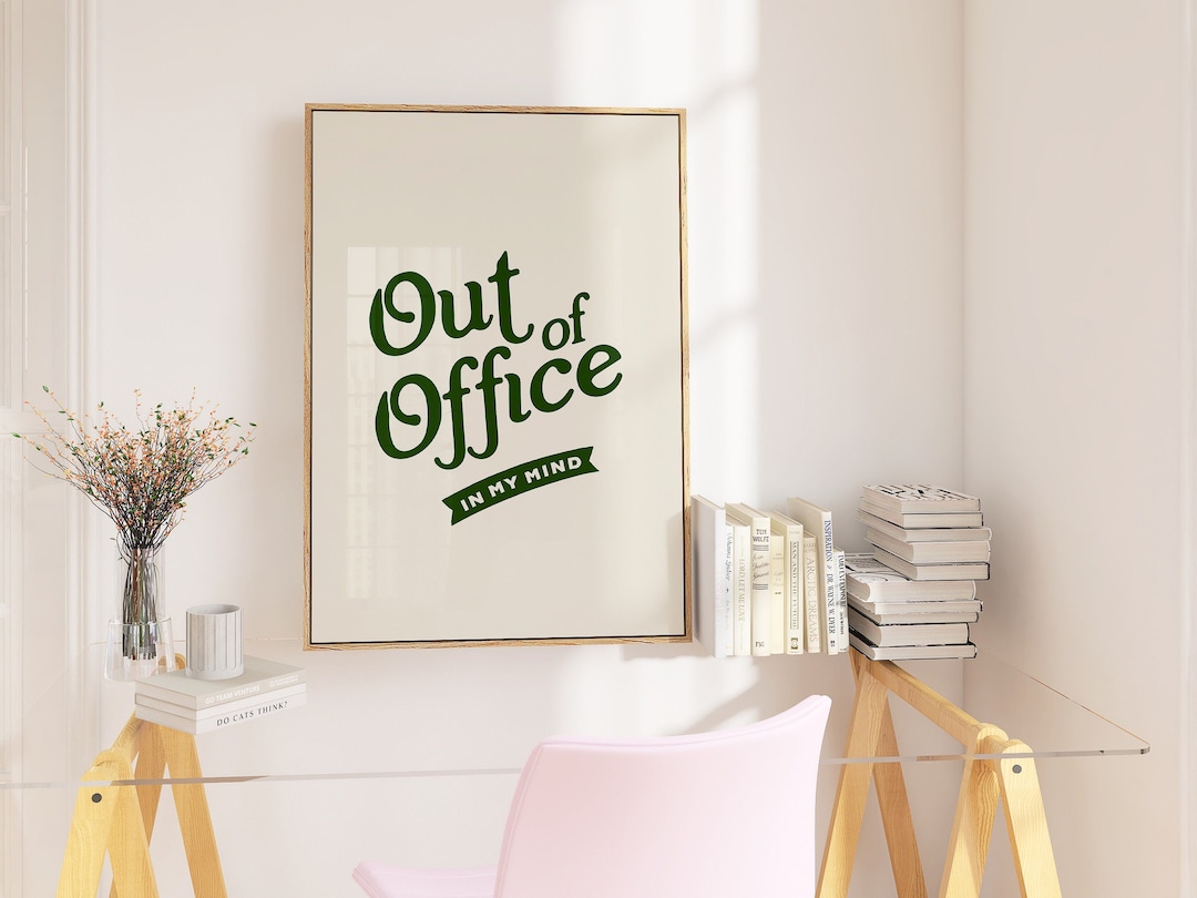 Out of Office Digital Print, Trendy Retro Office Decor, PRINTABLE ...