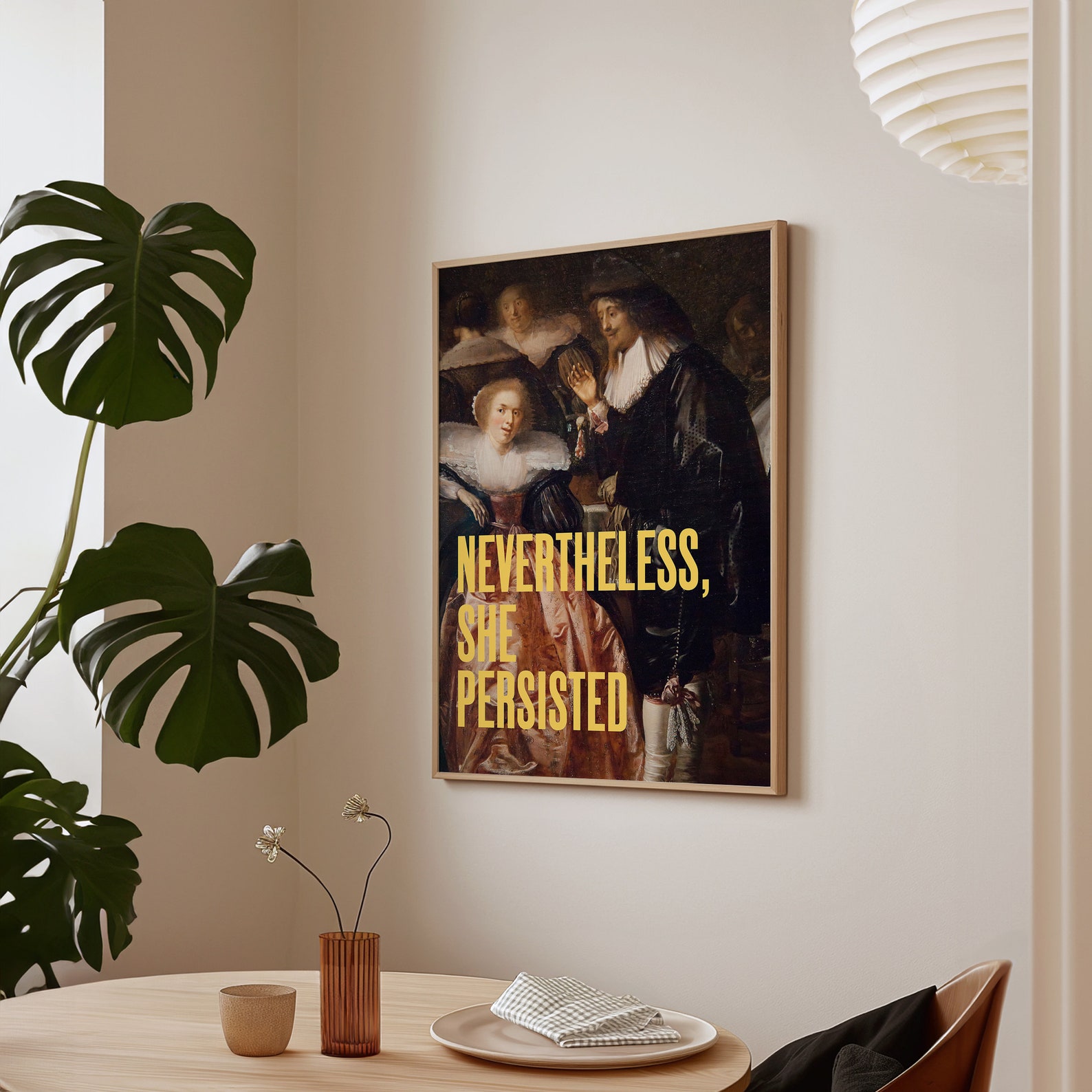 Nevertheless She Persisted, Printable Wall Art, Quote Print, Feminist ...