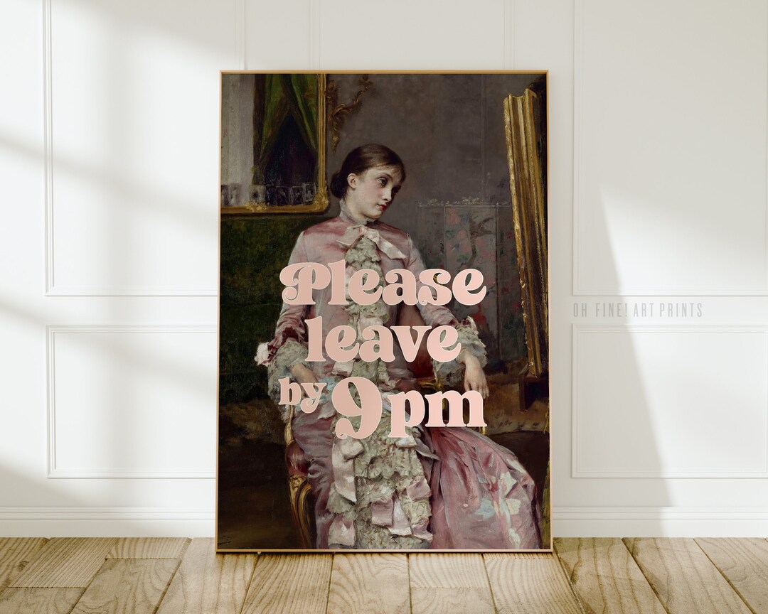 Please Leave by 9 Print, Trendy Printable Wall Art, Funny Eclectic Home ...