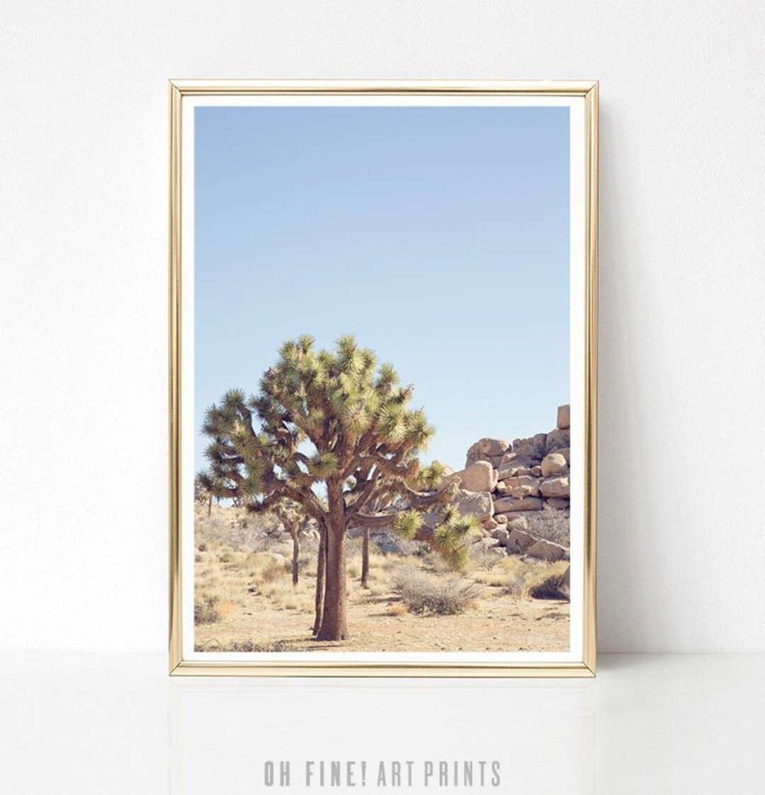 Joshua Tree Print Boho Wall Art Cactus Print Desert Art - Etsy