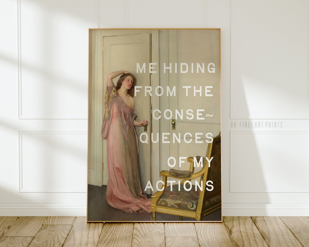 Funny Consequences Quote, Eclectic Wall Art Poster Print, Trendy ...