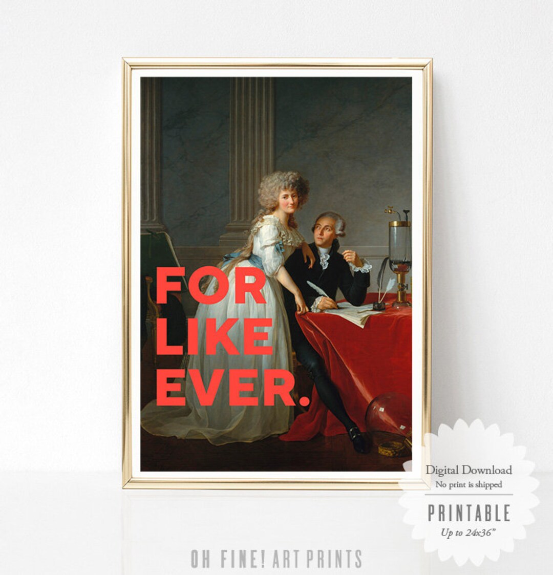 For Like Ever Print Couple Gift Valentines Day Gift - Etsy