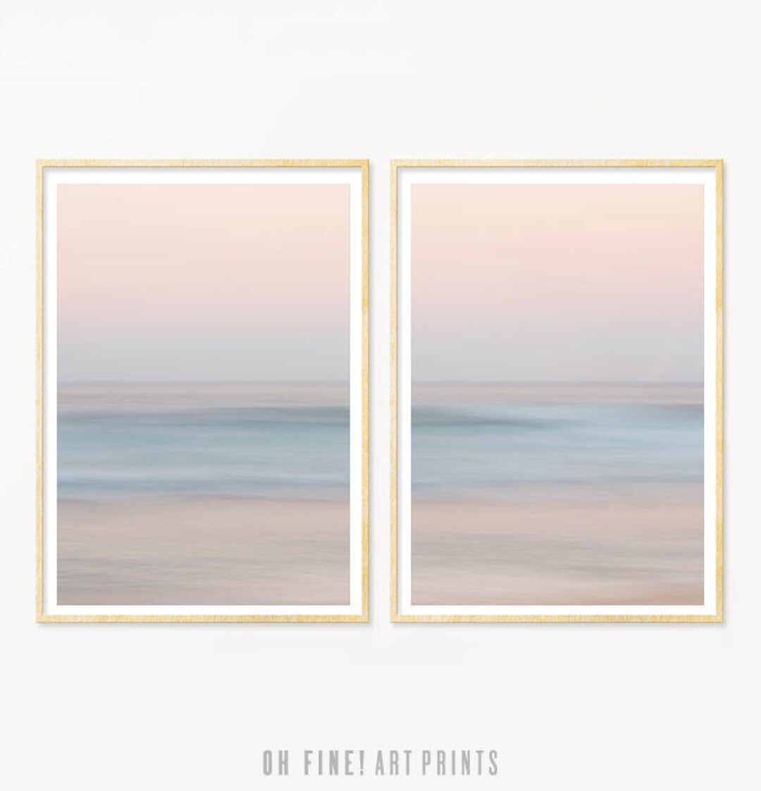Ocean Print Set of 2, Beach Prints, Abstract Art Prints, Coastal Wall ...