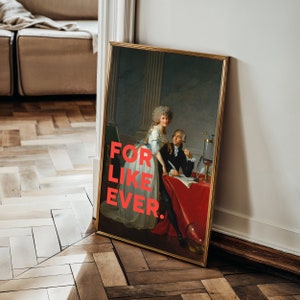 For Like Ever Print, Couple Gift, Valentines Day Gift, Printable Wall ...