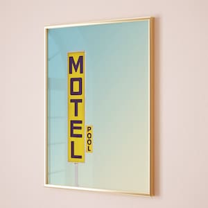Vintage Motel Sign, Wall Art, Prints, Digital Download, Mid Century ...