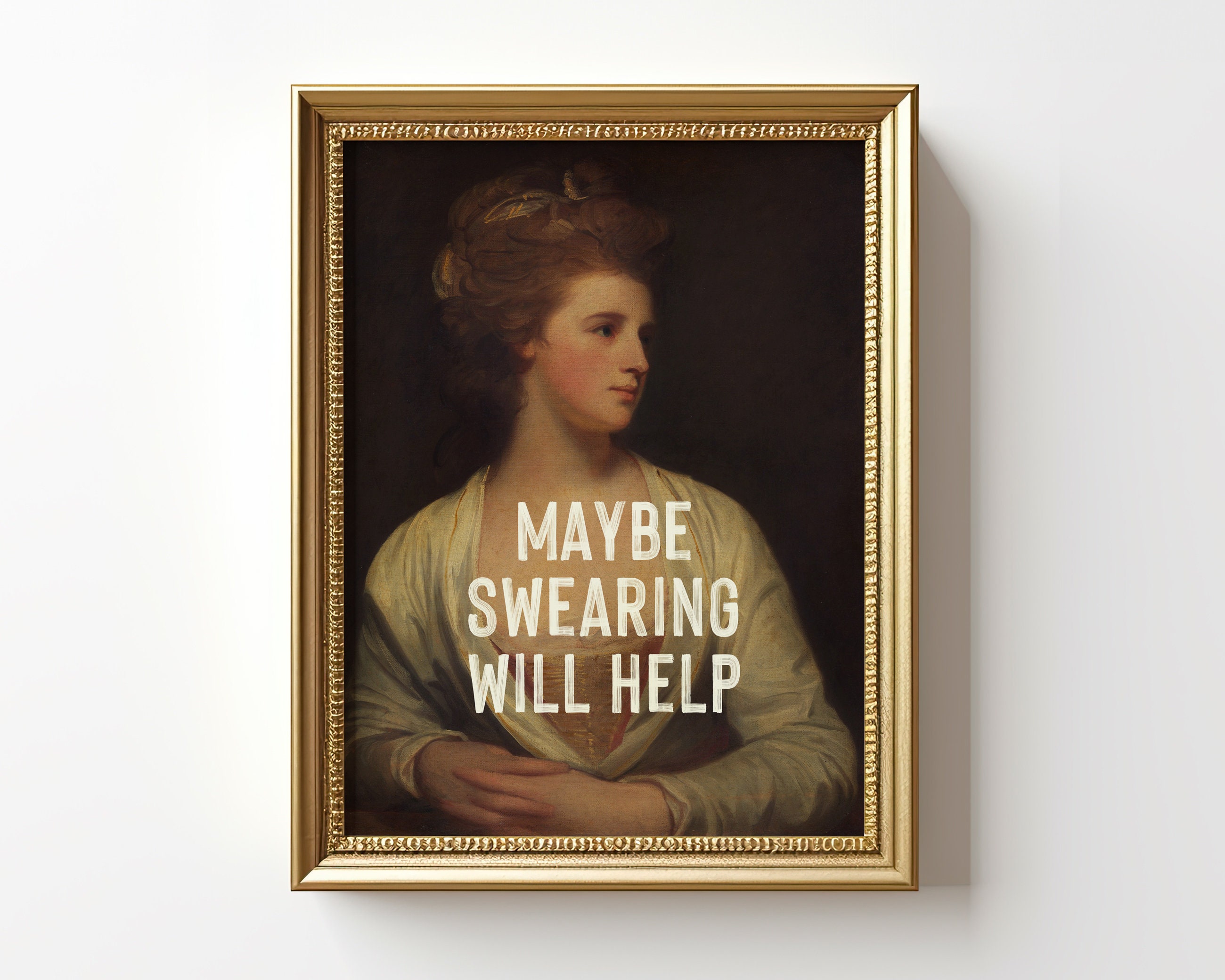 Maybe Swearing Will Help, Funny Inspirational Quote Print, Feminist ...
