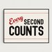 Retro Motivational Wall Art, Every Second Counts Poster, Inspirational ...