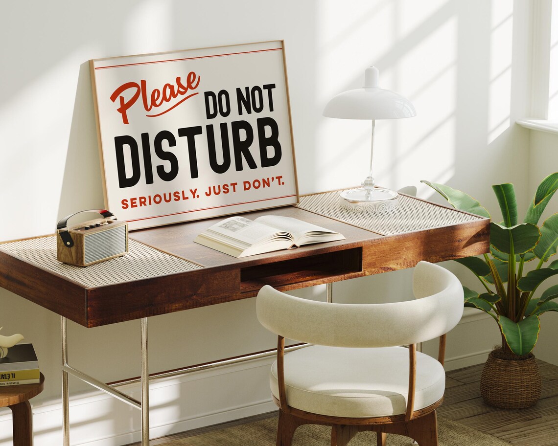 Do Not Disturb Sign Office Decor, PRINTABLE Desk or Cubicle Art for Men ...