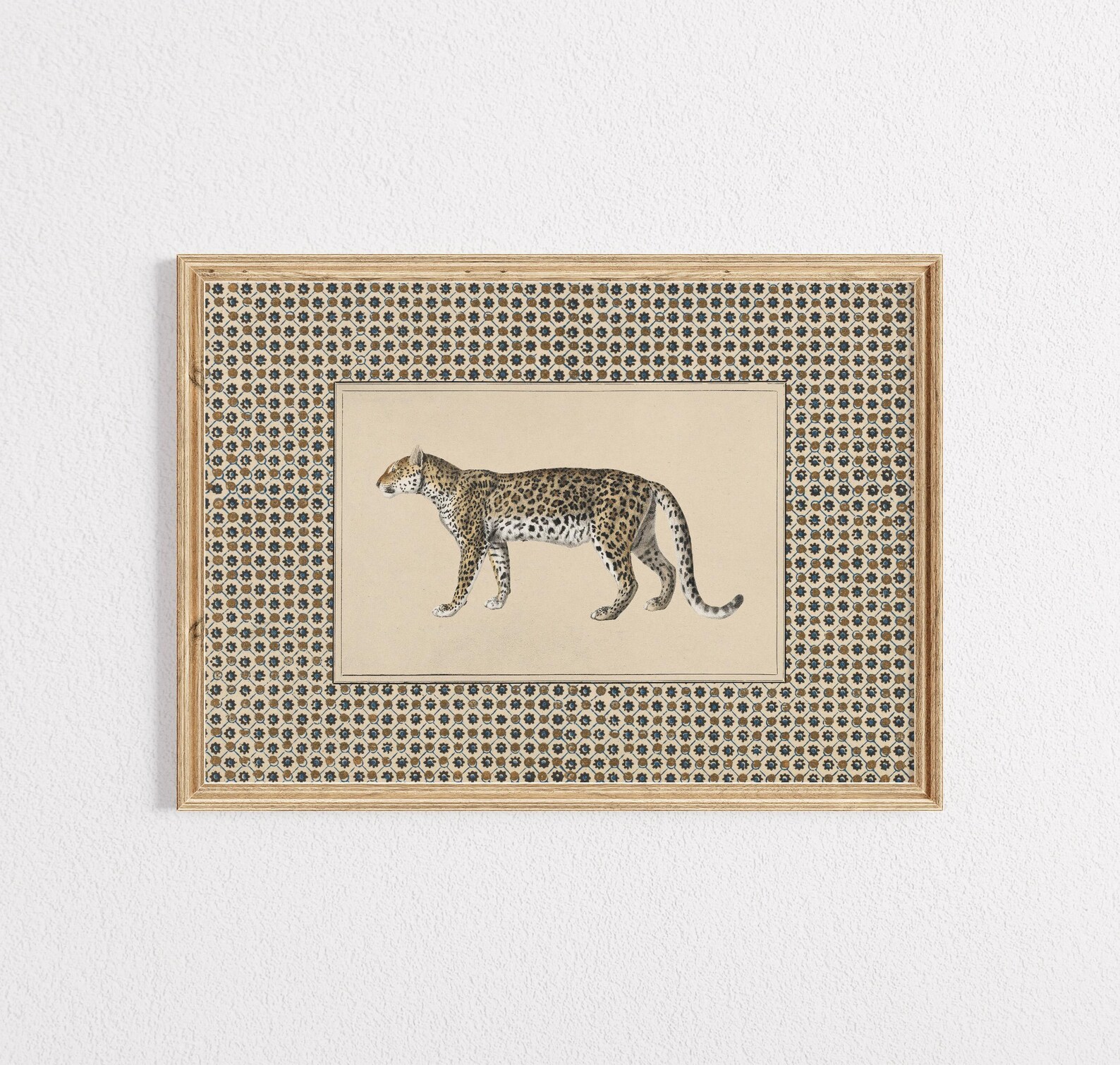 Vintage Leopard Wall Art, Boho Cheetah Print, Maximalist Animal Decor ...
