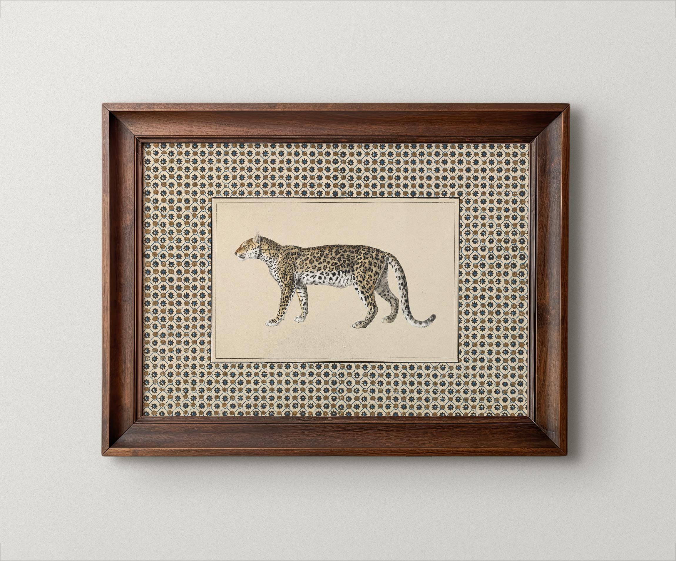 Vintage Leopard Wall Art, Boho Cheetah Print, Maximalist Animal Decor ...