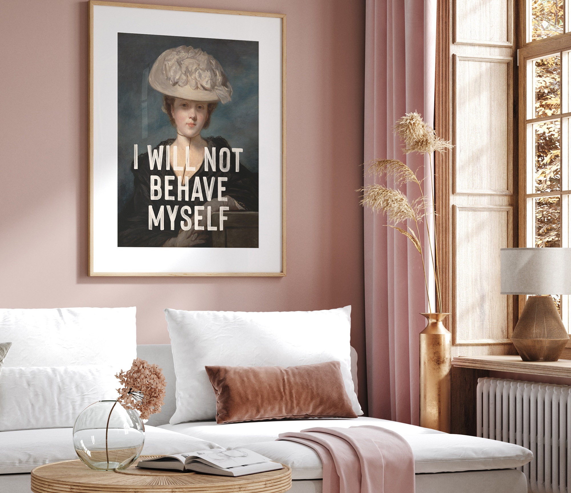 Feminist Print Printable Art I Will Not Behave Myself Quote - Etsy