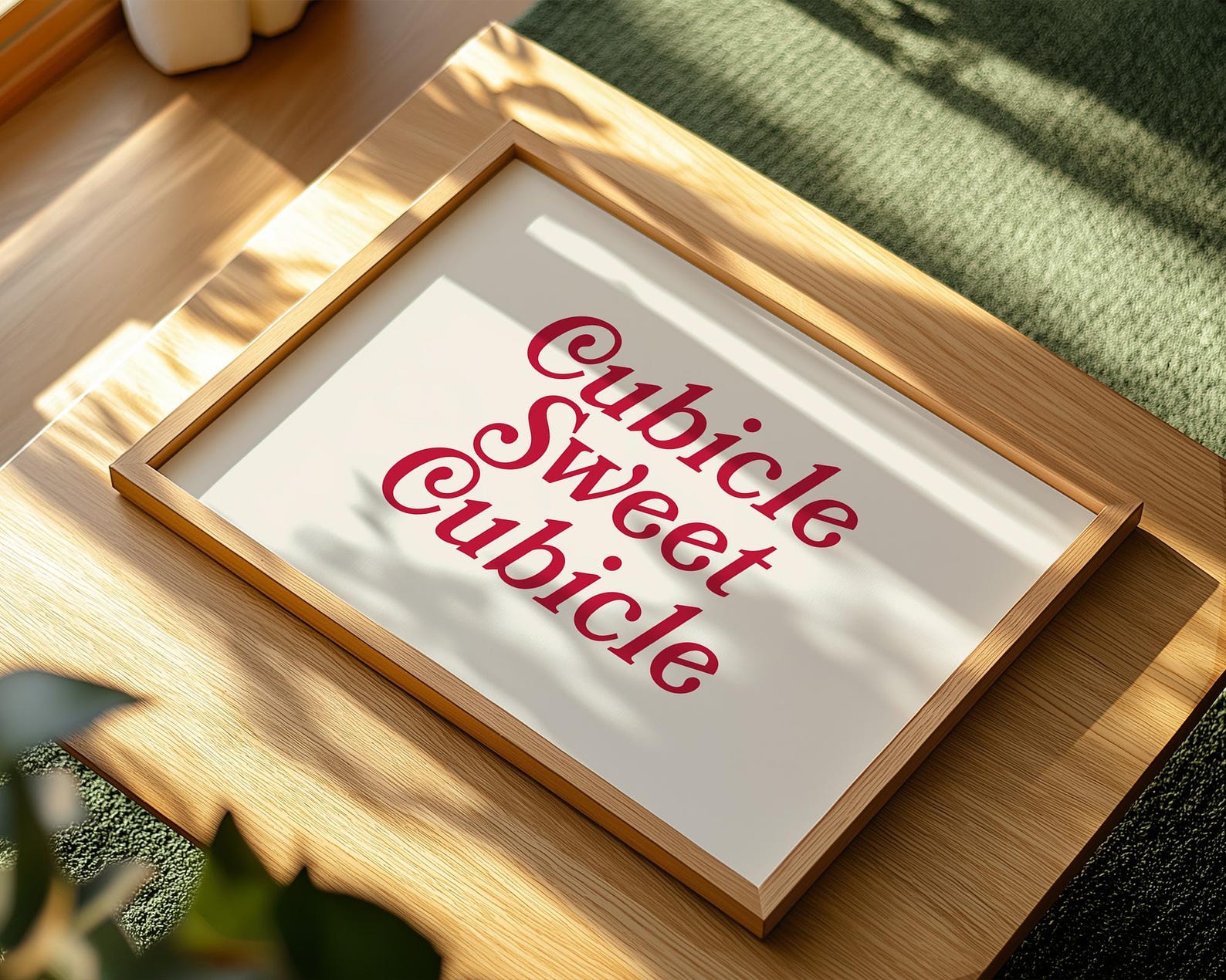 Cubicle Sweet Cubicle Art Print, Printable Retro Office Decor, Cute ...