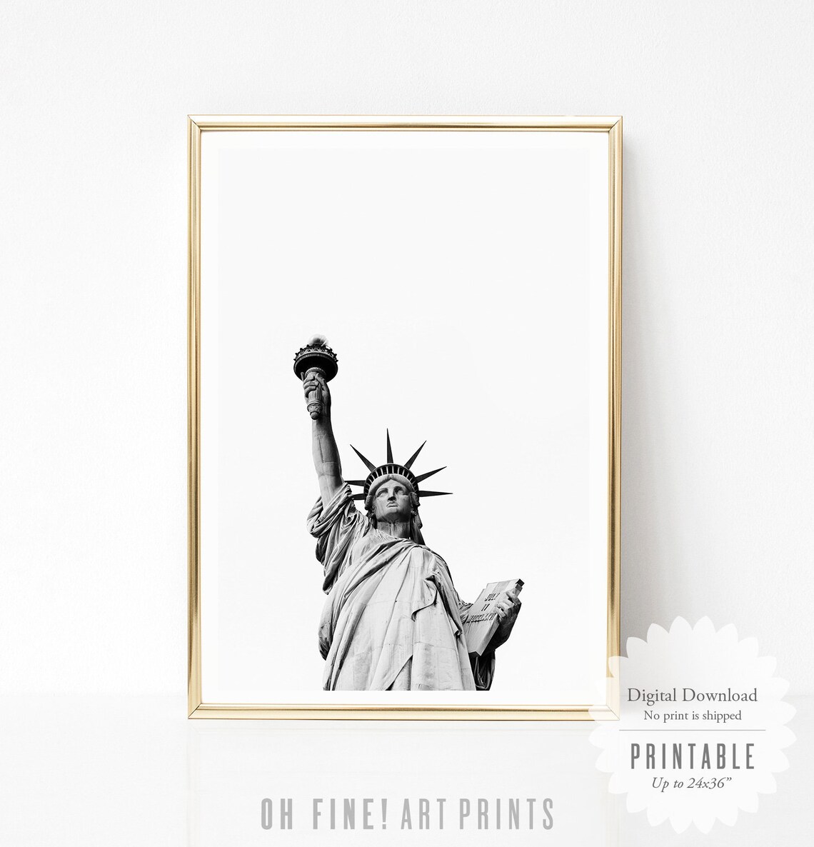 Statue of Liberty Printable New York City Wall Art Print - Etsy