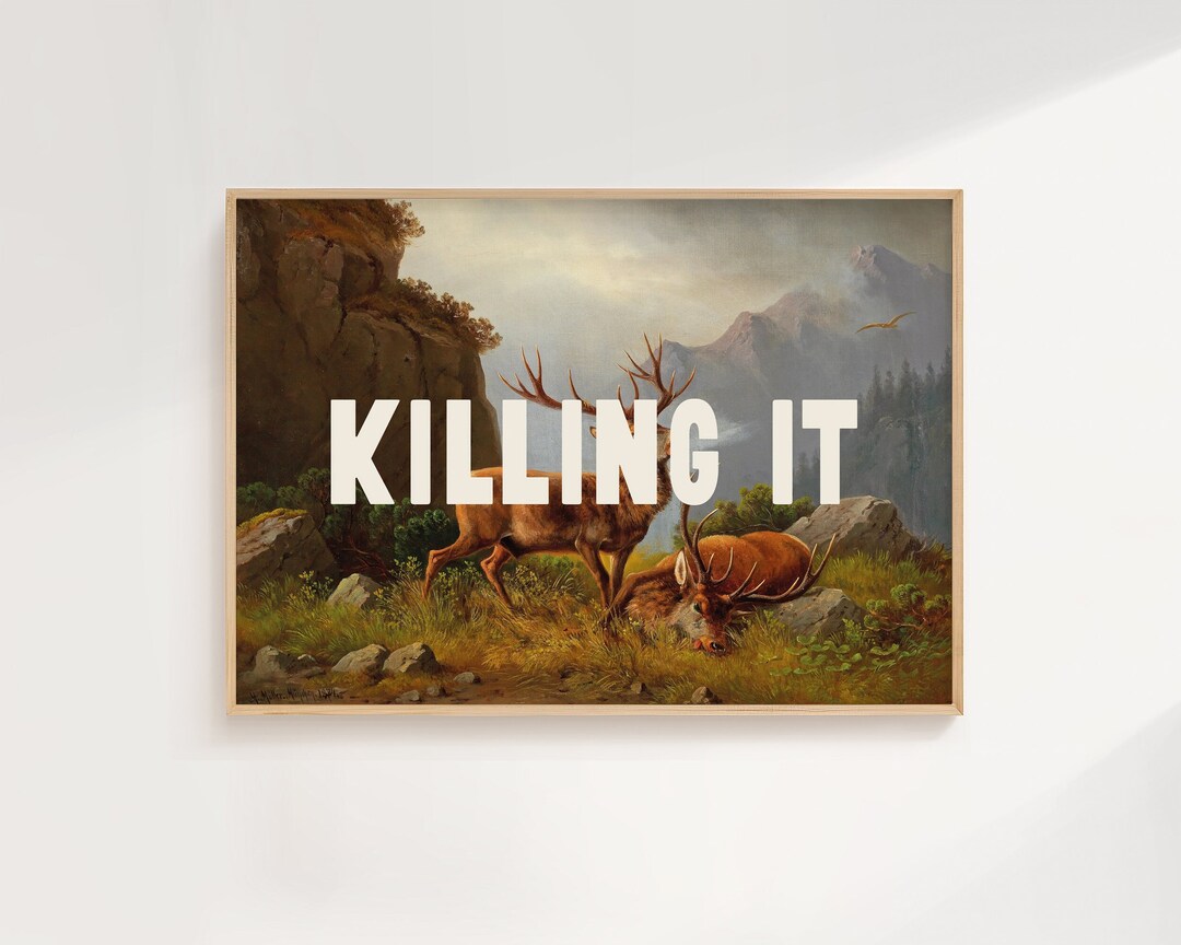 Killing It Motivational Quote, Funny Office Decor for Men, PRINTABLE ...