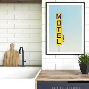 Vintage Motel Sign, Wall Art, Prints, Digital Download, Mid Century ...
