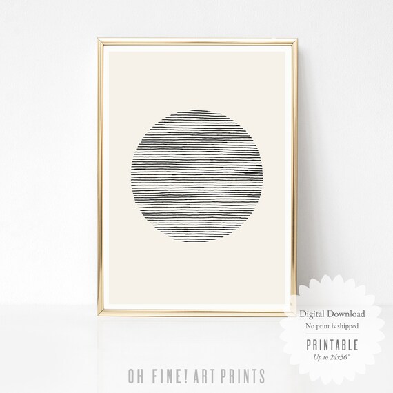 Geometric Print Abstract Art Print Circle Print Line Art - Etsy