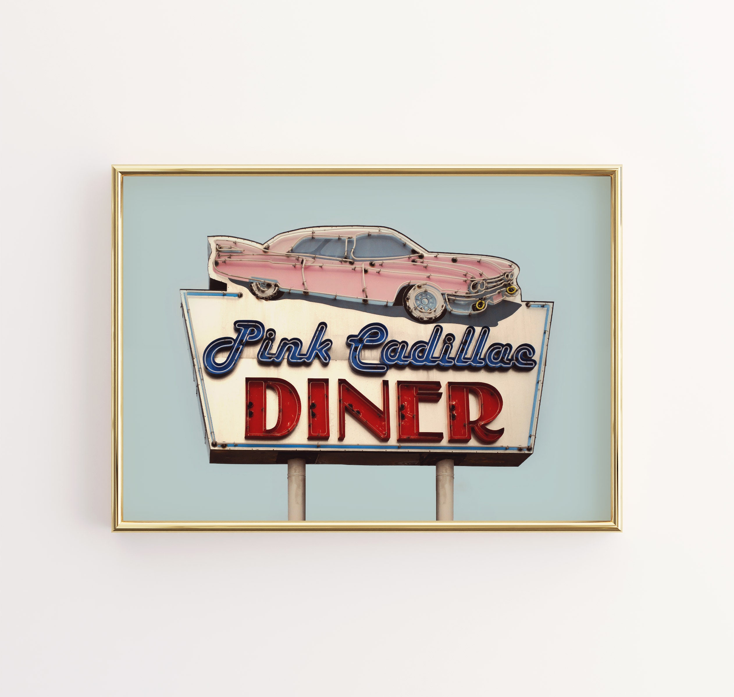 Retro Diner Sign Print, Mid Century Modern Kitchen Decor, PRINTABLE ...