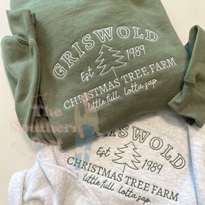 Griswold Tree Farm Sweatshirt -- Embroidered, Christmas Tree Farm ...