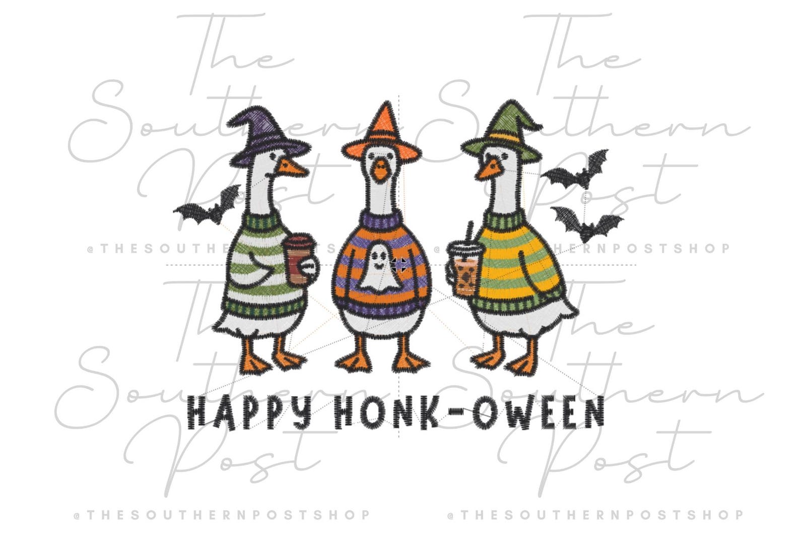 Happy Honk-oween Goose Embroidery Download (3 Sizes) - Etsy