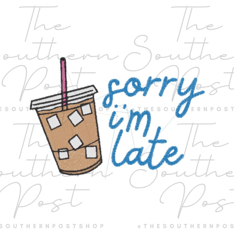 Sorry Im Late Coffee Png - Etsy