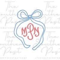 Bow Monogram - Etsy