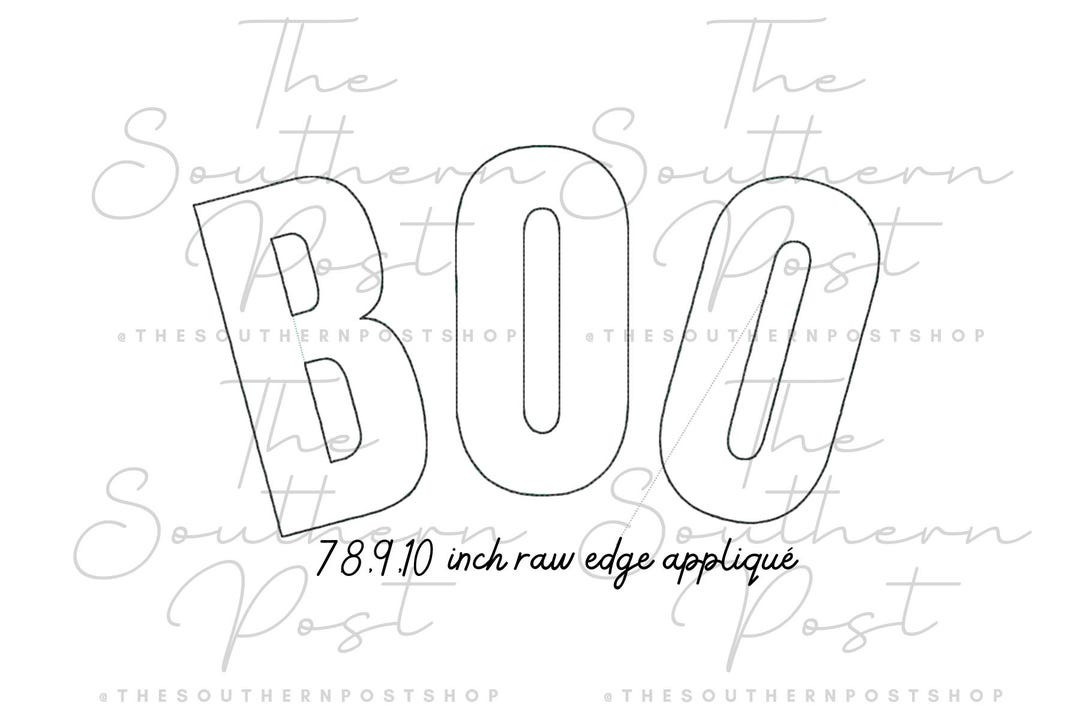 BOO Appliqué Embroidery Download - Etsy
