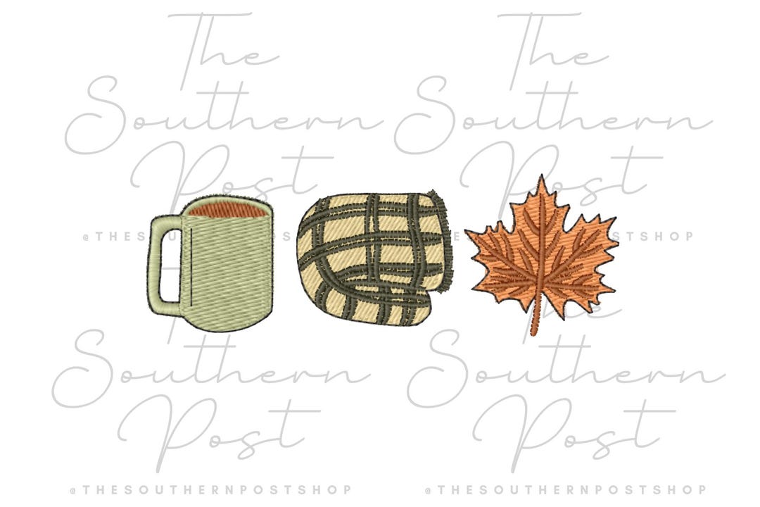 Cozy Fall Trio Embroidery Download - Etsy