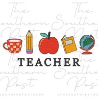 Pre-k Teacher Life School Love - Instant Download Machine Embroidery ...