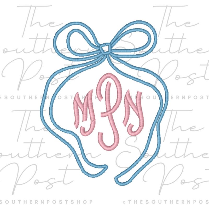Bow Monogram - Etsy