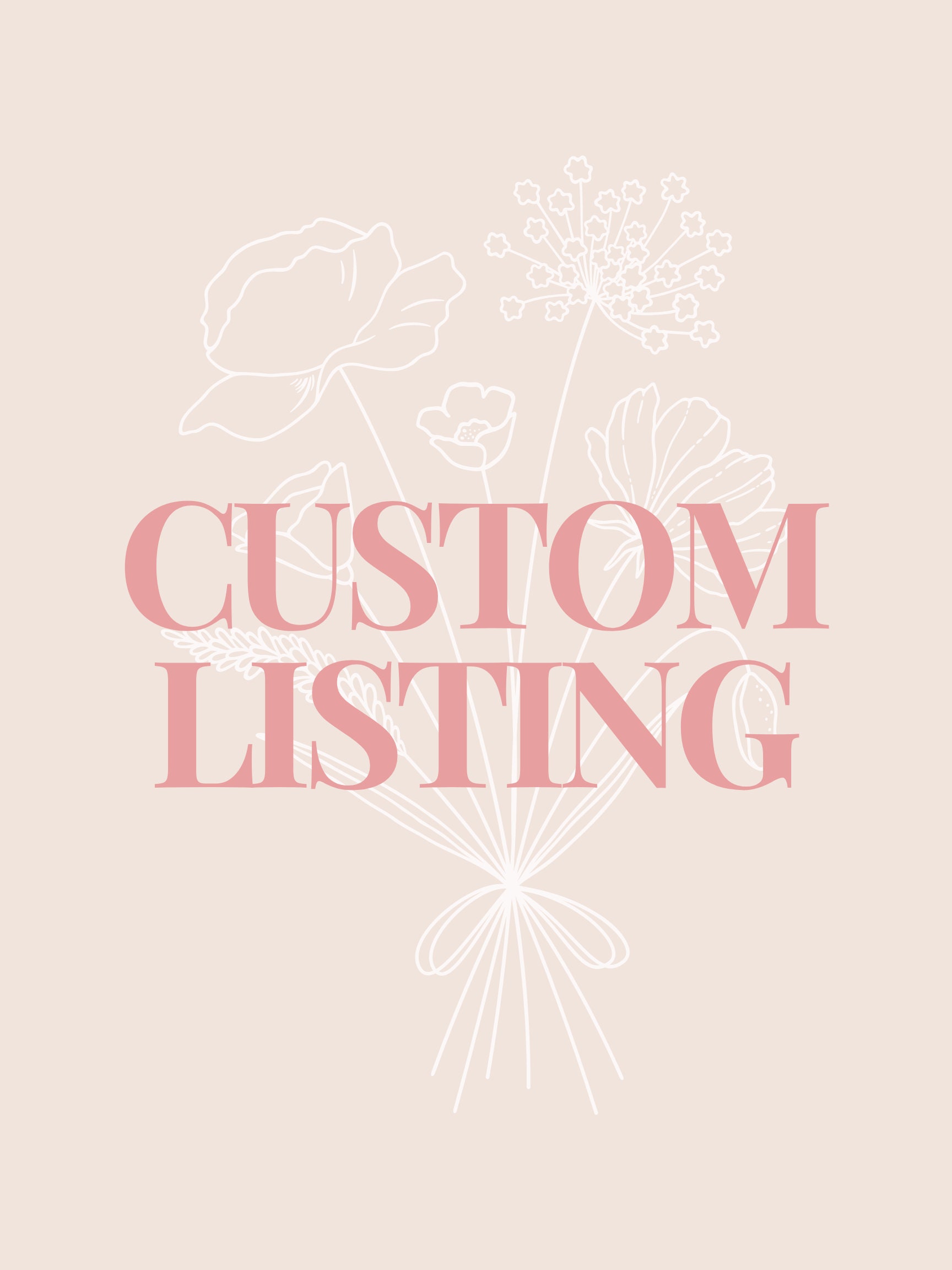 Custom Listing - Etsy