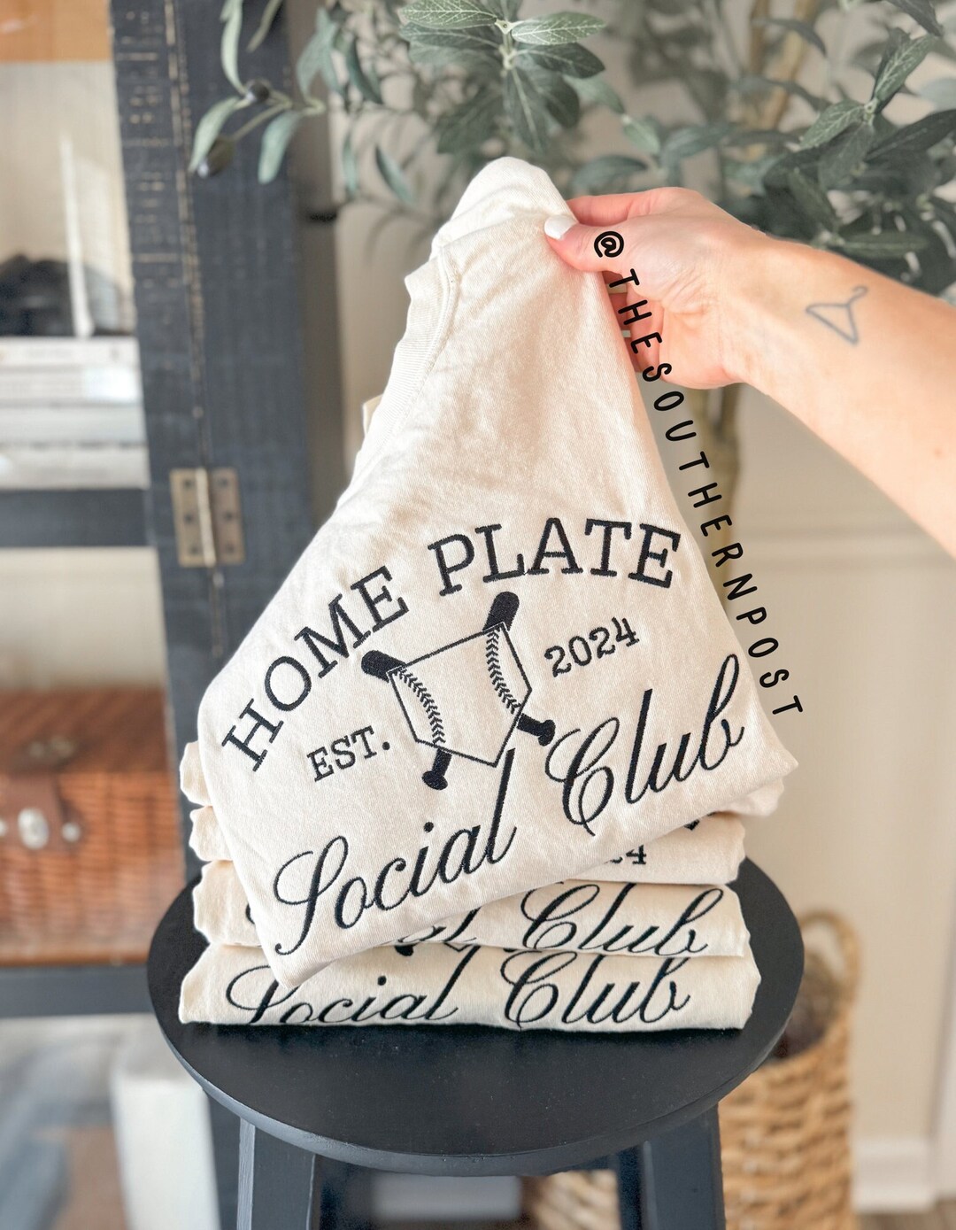 Home Plate Social Club Shirt Embroidered, Comfort Colors - Etsy