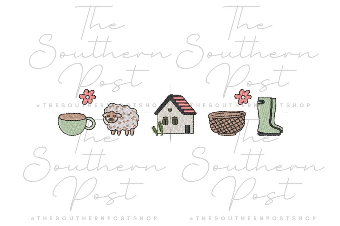 Cottage Core Icons (2 Sizes) Embroidery Download - Etsy