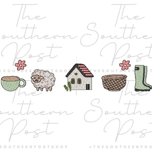 Cottage Core Icons (2 Sizes) Embroidery Download - Etsy