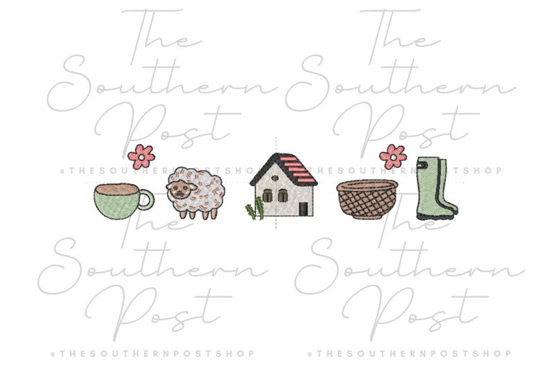 Cottage Core Icons (2 Sizes) Embroidery Download - Etsy