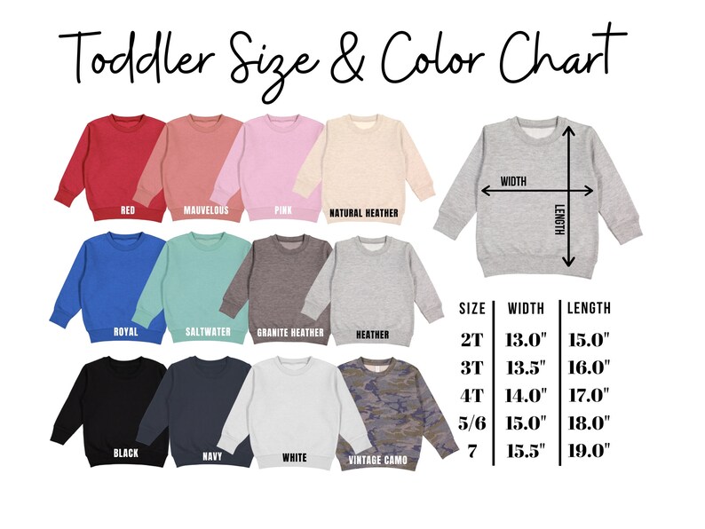 Kids Name Sweatshirt -- Embroidered, Toddler + Youth Sizes ...