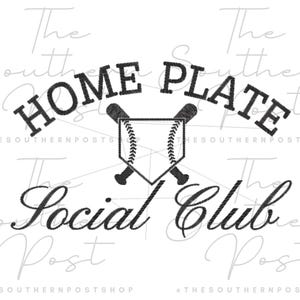 Home Plate Social Club Embroidery Download - Etsy