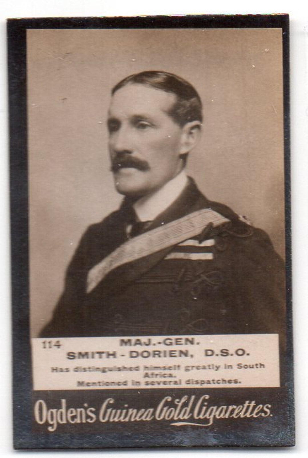 Maj-gen HORACE SMITH-DORRIEN C.1901 Ogden's Guinea Gold Cigarette Card ...