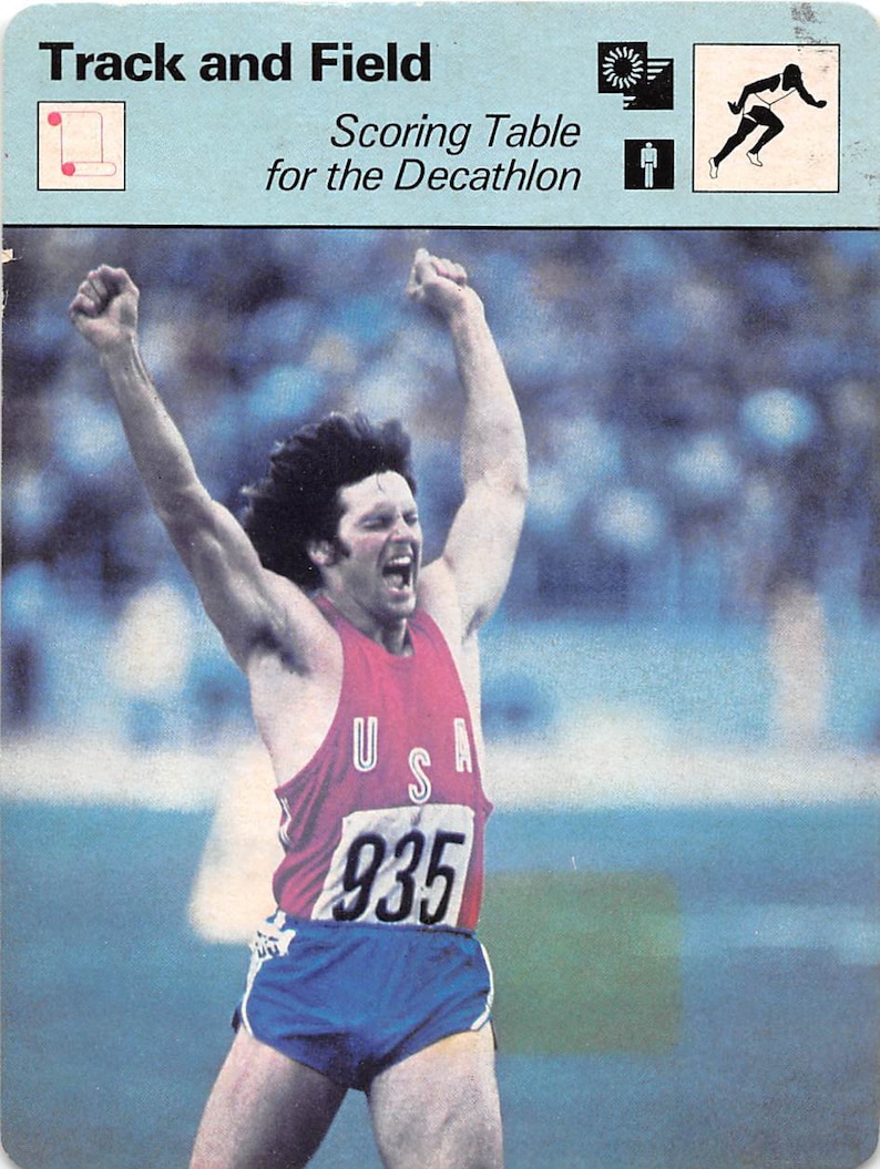 BRUCE JENNER Scoring Table for the Decathlon 1978 Editions Rencontre ...