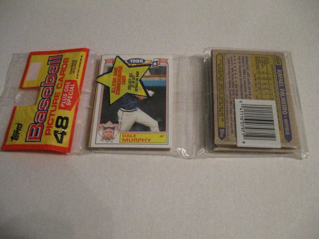 1987 Topps Baseball Cards - Unopened Rack Pack (w/rafael Palmeiro RC on ...