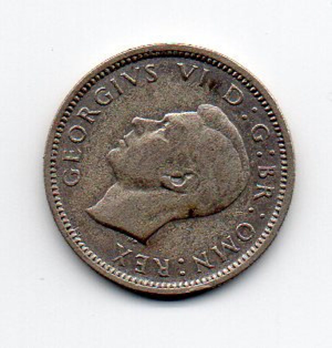 KING GEORGE VI 1937 Great Britain Six Pence Silver Coin - Etsy