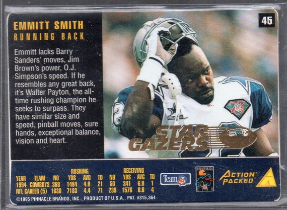 EMMITT SMITH 1995 Action Packed #45 Star Gazers Parallel EMMITT SMITH 1995 Action Packed #45 Star Gazers Parallel