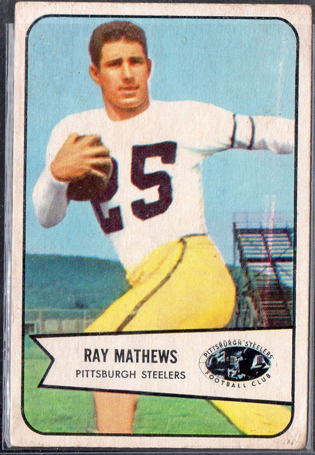 RAY MATHEWS 1954 Bowman #1 Football Card - Pittsburgh Steelers - Etsy