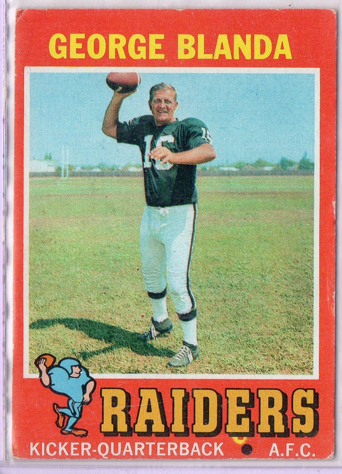 GEORGE BLANDA 1971 Topps #39 Football Card - Oakland Raiders - Etsy