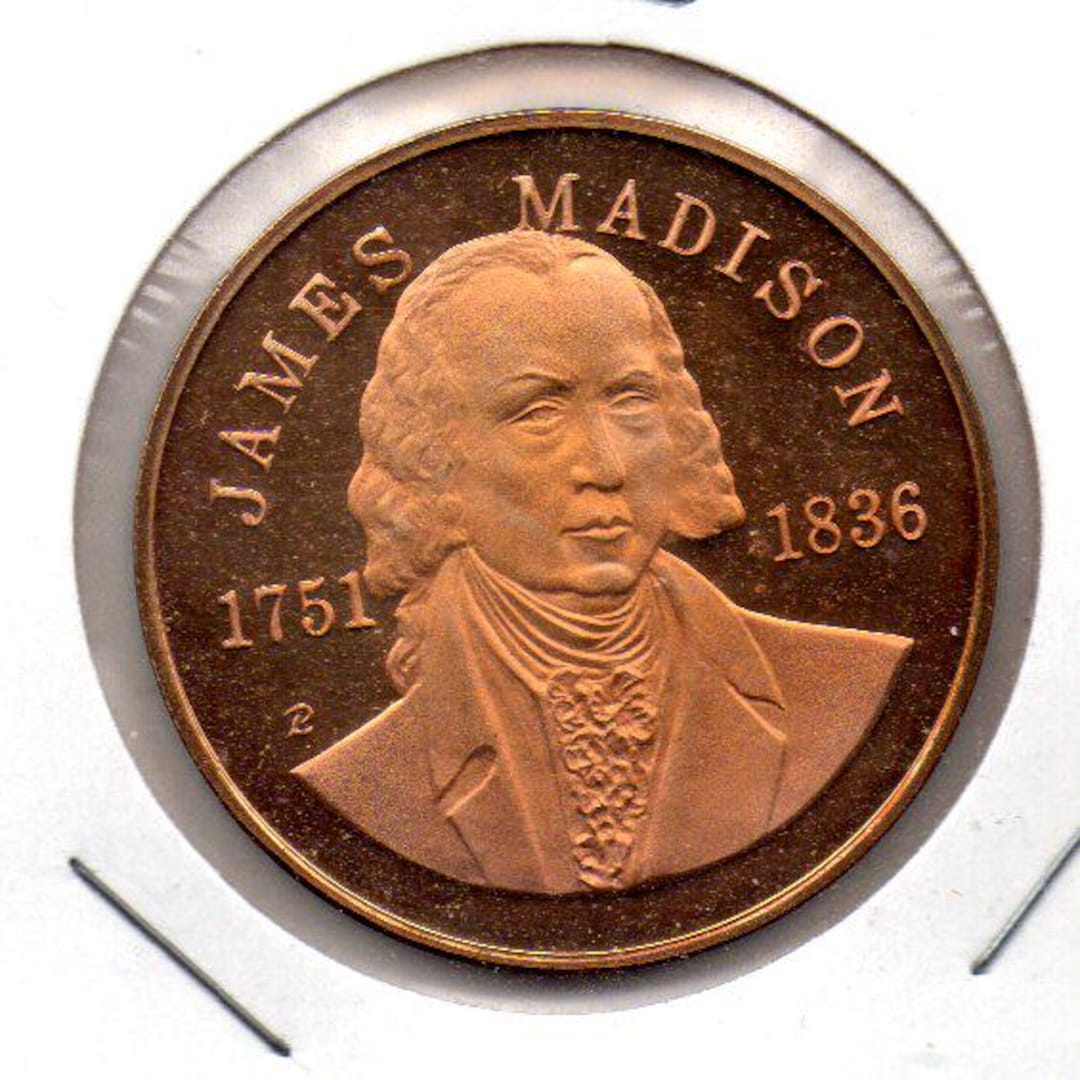 JAMES MADISON C.1980's American Revolution Token Coin - Etsy